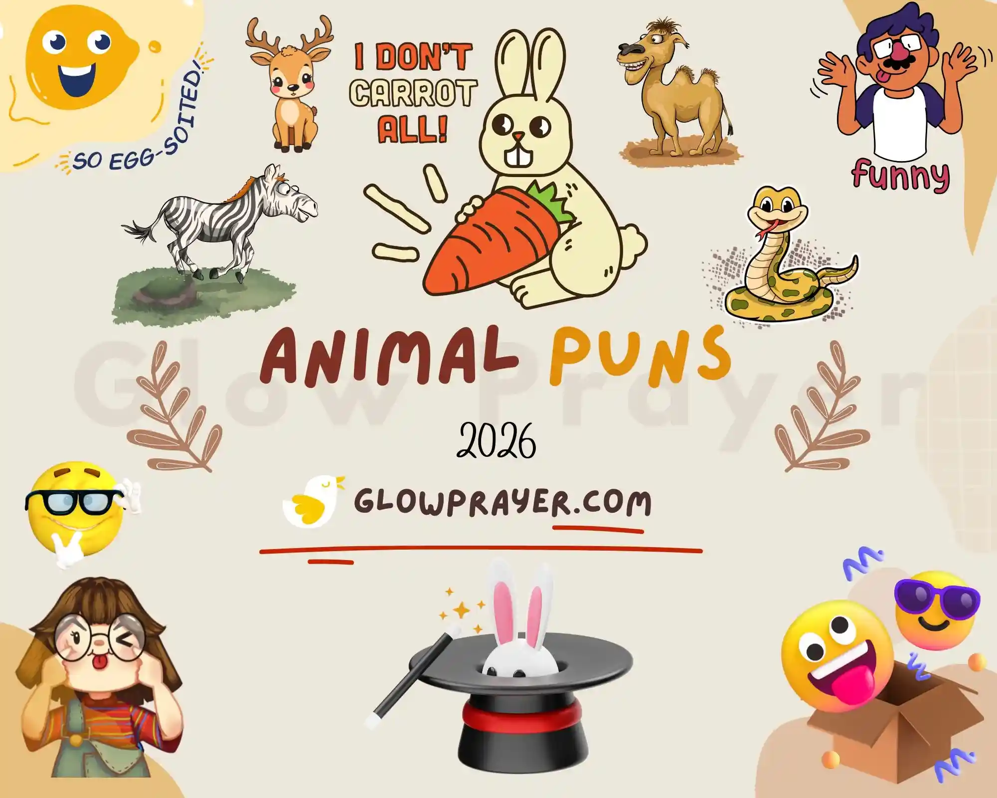 Animal Puns That Are Funny, Cute & Perfect for Every Mood 🐾😂 - Glow Prayer